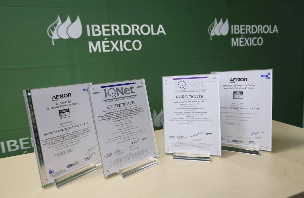 AENOR certifica las plantas renovables de Iberdrola México por su ...